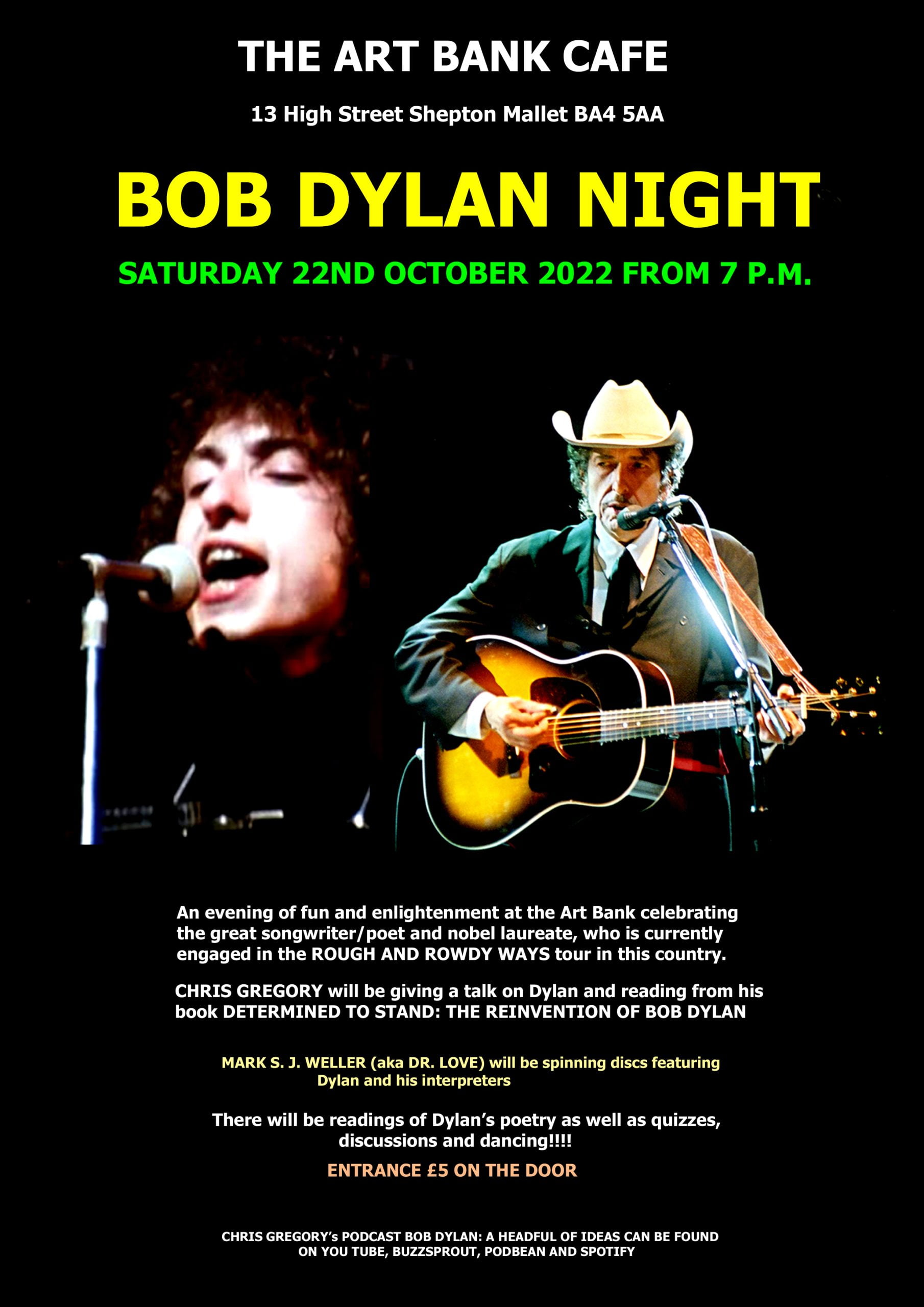 DYLAN BOOK TALKS AND EVENTS, OCTOBER/NOVEMBER 2022 - From the Pen of ...
